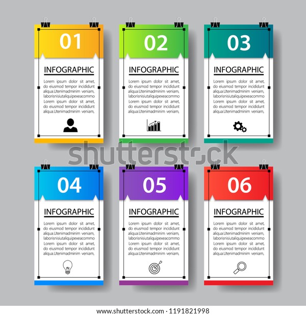 Infographics Design Template Poster Mock 6 Stock Vector (Royalty Free ...
