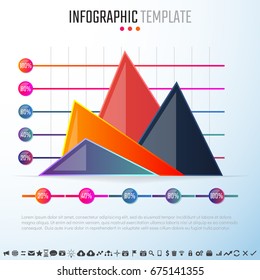 Infographics Chart Element Material Design Graph Stock Vector (Royalty ...