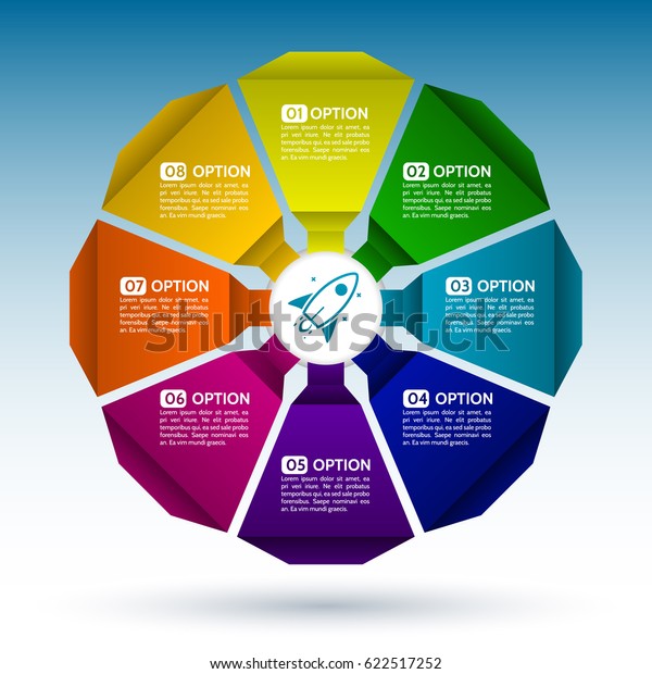 Infographics Eight Options Number Information Text Stock Vector ...