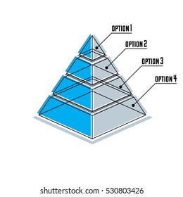 Infographics Element 3d Layered Pyramid Vector Stock Vector (Royalty ...