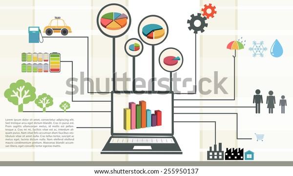Infographics Fuel Consumption On White Background Stock Vector (Royalty ...