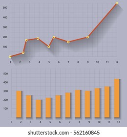 Infographics Page Template Graphs Charts Illustration Stock ...