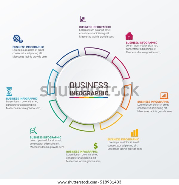 Infographics Report Template Layout Vector Illustration Stock Vector ...