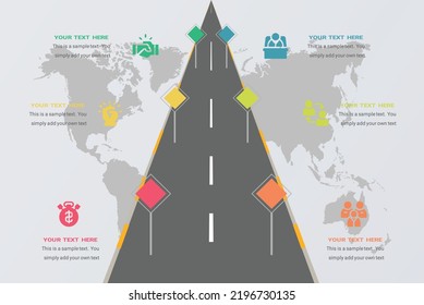 Infographics Roadmap Concept Design Options Banner Stock Vector ...