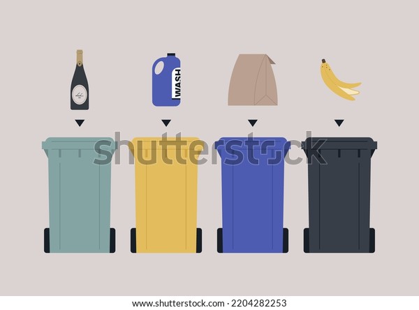 Infographics Showing How Separate Waste Correctly Stock Vector (Royalty ...
