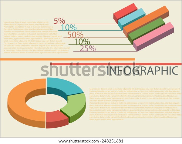 Infographics Showing Pie Bar Graphs Stock Vector (Royalty Free ...