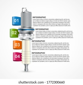Infographics Spark Plugs Presentations Brochures Stock Vector (Royalty ...