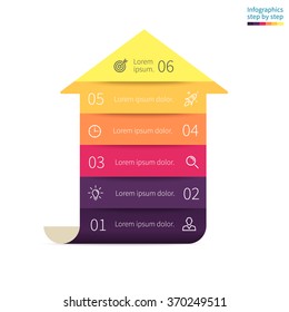 Infographics Step By Step Form Arrow Stock Vector (Royalty Free ...