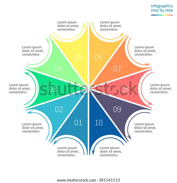 Infographics Step By Step Star Diagram : image vectorielle de stock ...