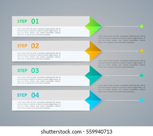 Infographics Tabs Template Your Text Web Stock Vector (Royalty Free ...