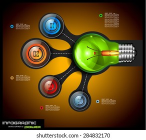 Infographics Template 4 Choices Layout Connected Stock Vector (Royalty ...