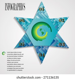 Infographics Template Abstract Star Vector Background Stock Vector ...