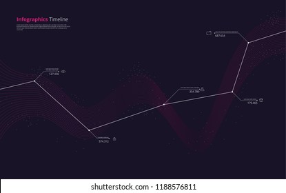Infographics Timeline Dots Vector Illustration Stock Vector (Royalty ...