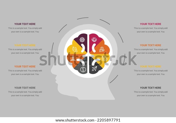 Infographics Vector Brain Design Diagram Line Stock Vector (Royalty ...