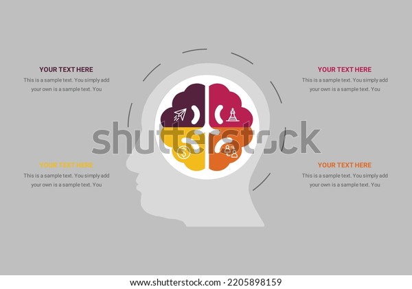 Infographics Vector Brain Design Diagram Line Stock Vector (Royalty ...