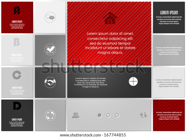 Infographics Web Design Modern Squares Template Stock Vector (Royalty ...