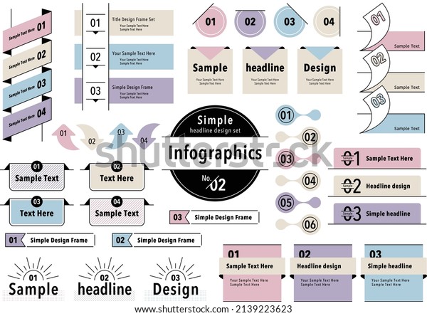 Infographicssimple Headline Frame Design Set Stock Vector (Royalty Free ...