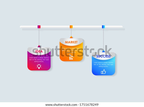 Infography Lable Vecter Template Gradients Colors Stock Vector (Royalty ...