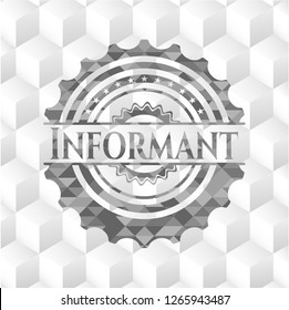 Informant Retro Style Grey Emblem Geometric Stock Vector (Royalty Free ...