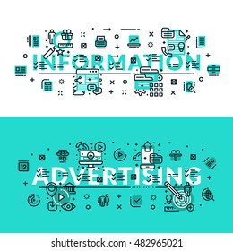 Information Advertising Heading Title Web Banner Stock Vector (Royalty ...
