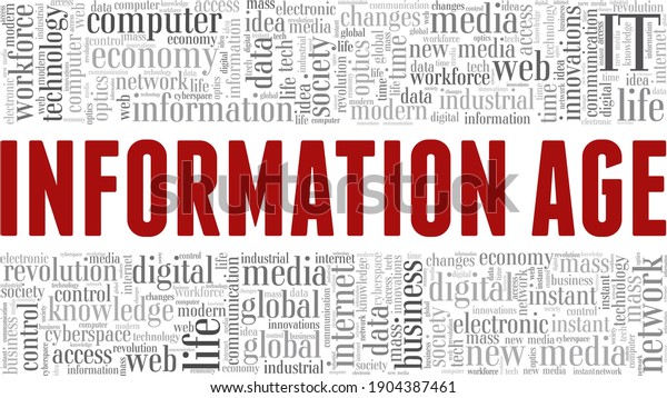 Information Age Vector Illustration Word Cloud Stock Vector (Royalty ...