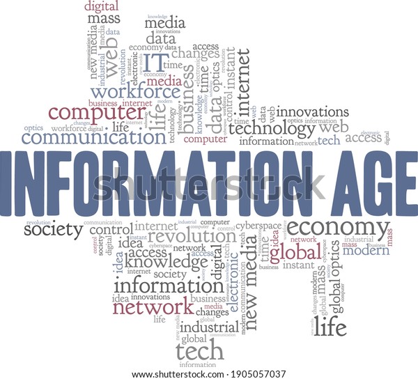 Information Age Vector Illustration Word Cloud Stock Vector (Royalty ...