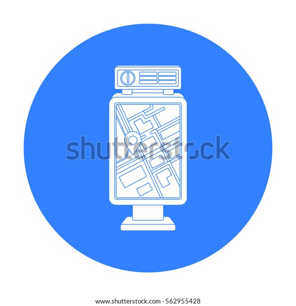 Information Board Icon Black Style Isolated Stock Vector (Royalty Free ...