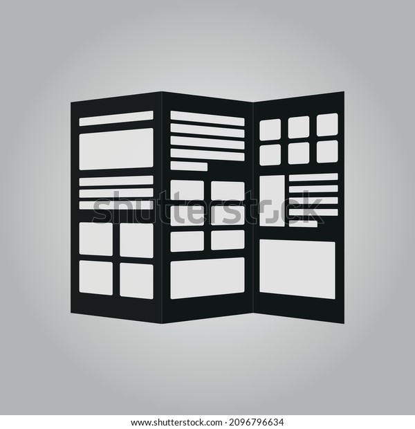 Information Booklet Iconic Format Black Background Stock Vector ...