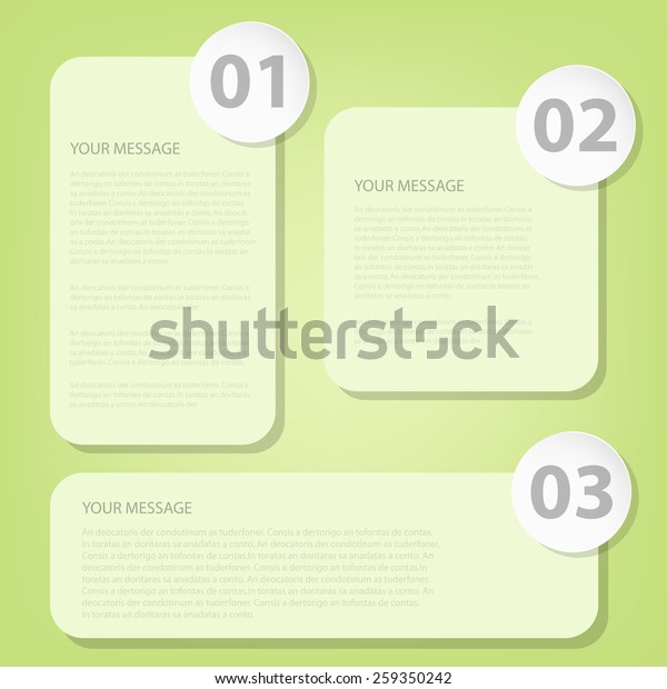 Information Card Background Infographic Green Color Stock Vector ...