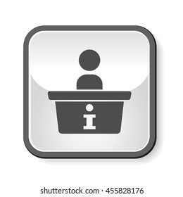 Information Desk Icon Stock Vector (Royalty Free) 455828176