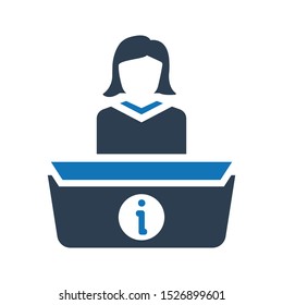 Information Desk Icon Vector Graphics Stock Vector (Royalty Free ...