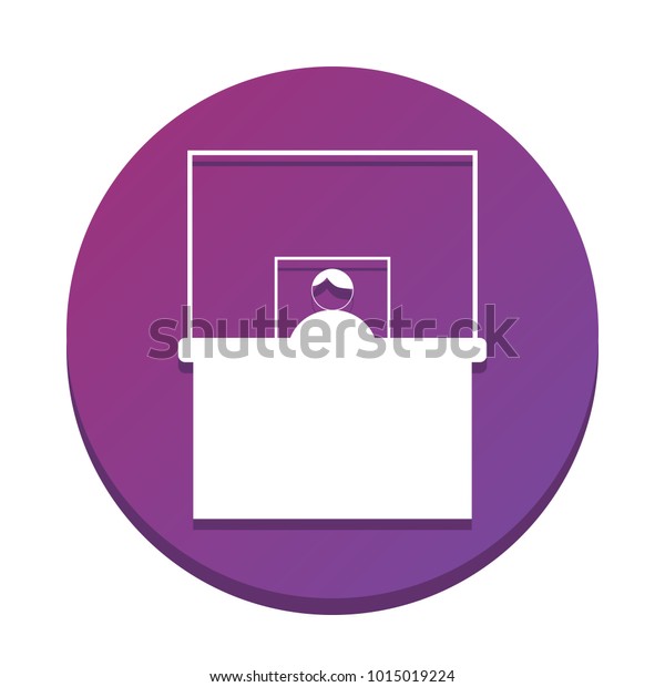 Information Desk Sign Vector White Icon Stock Vector (Royalty Free ...