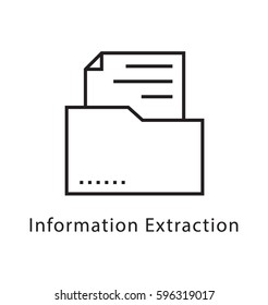 Information Extraction Vector Line Icon Stock Vector (Royalty Free ...