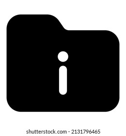 Information Folder Icon Black Color Stock Vector (Royalty Free ...