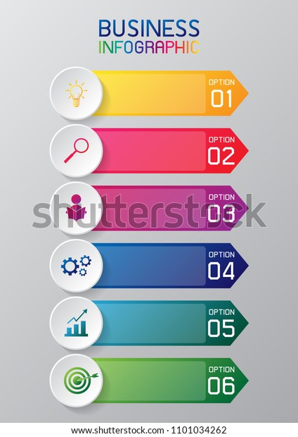Information Graphic Bullet Point Infographic Rainbow Stock Vector ...