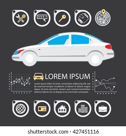 Linear Motion Infographic Diagram Example Car Stock Vector (Royalty ...