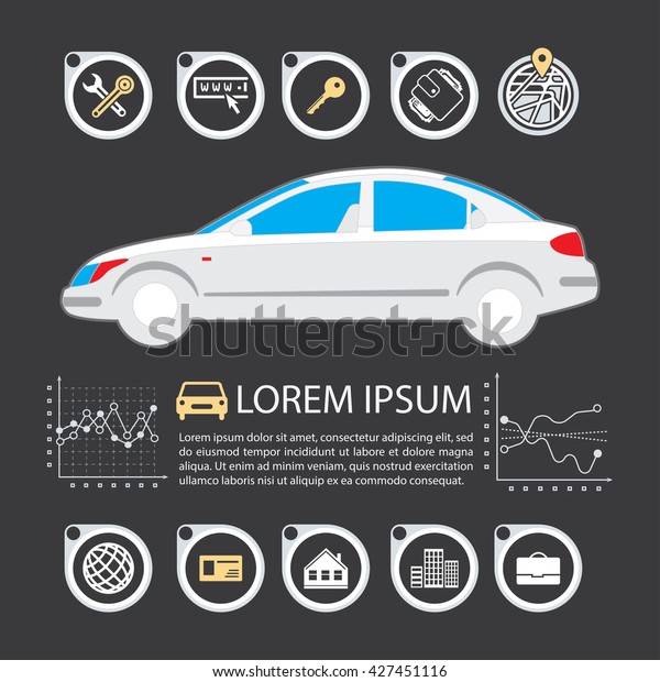 Information Graphics Design Element Vehicle Illustrations Stock Vector ...