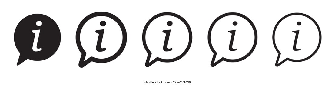 Information Icon Information Info Bubble Vector Stock Vector (Royalty ...