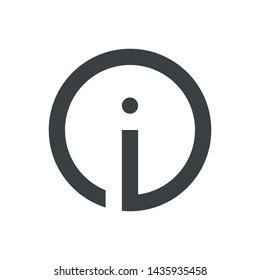 Information Icon Round Logo Ad Drawing Stock Vector (Royalty Free ...