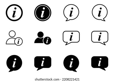 Information Icon Set Vector Design Template Stock Vector (Royalty Free ...