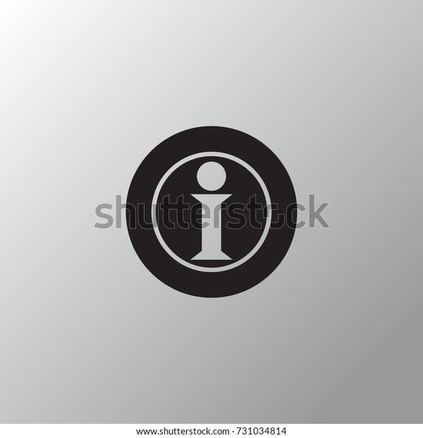 Information Icon Trendy Isolated On Grey Stock Vector (Royalty Free ...