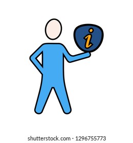 Information Icon Vector Man Hand Holding: vector de stock (libre de ...