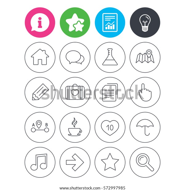 Information Light Bulb Report Signs Universal Stock Vector (Royalty ...