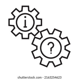 Information Line Icon Vector Info Help Stock Vector (Royalty Free ...