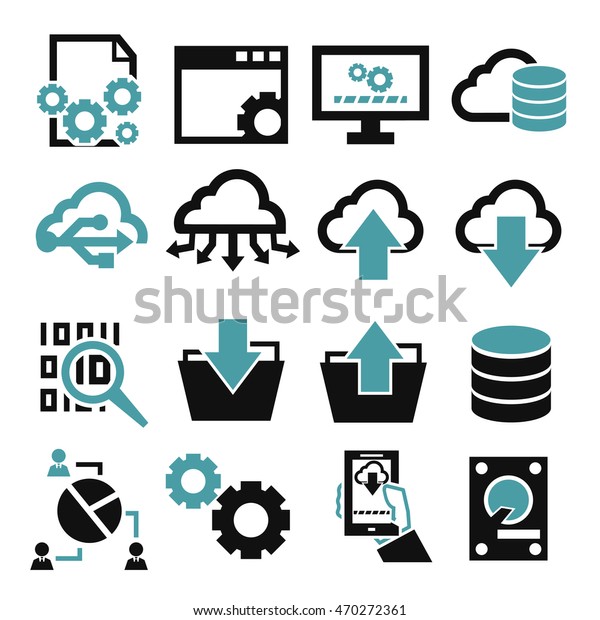 Information Management Icon Set Stock Vector (Royalty Free) 470272361