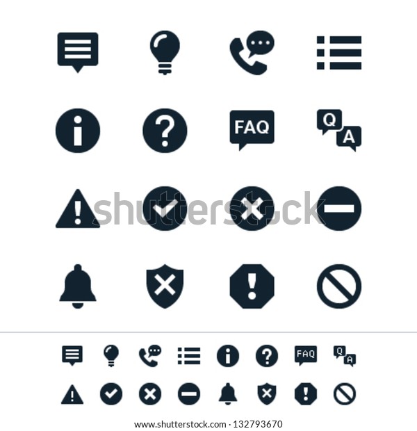 Information Notification Icons Stock Vector (Royalty Free) 132793670