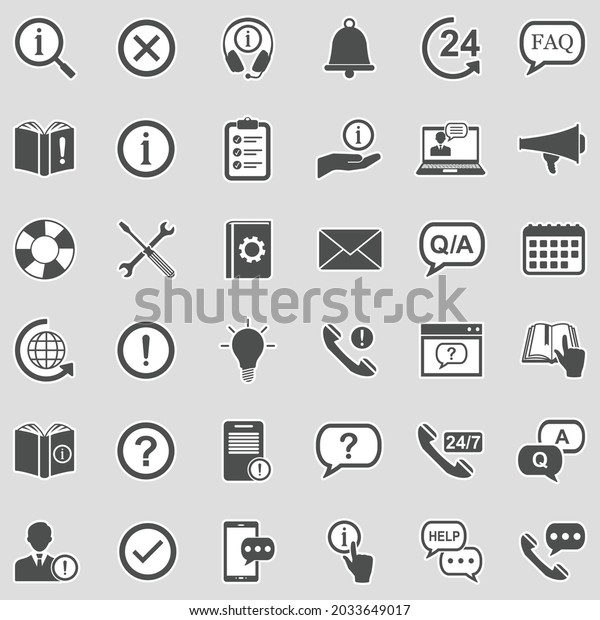 Information Notification Icons Sticker Design Vector Stock Vector ...