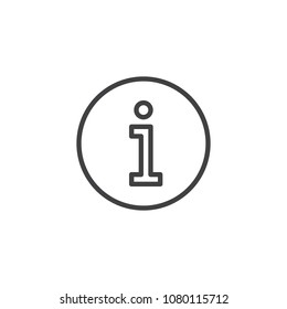 Information Outline Icon Linear Style Sign Stock Vector (Royalty Free ...