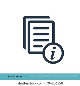 Information Paper Icon Vector Logo Template Stock Vector (Royalty Free ...