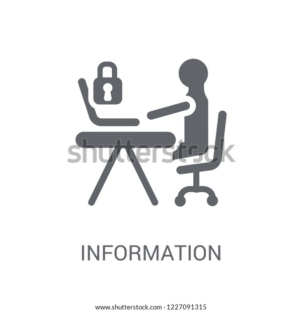 Information Security Analyst Icon Trendy Information Stock Vector ...